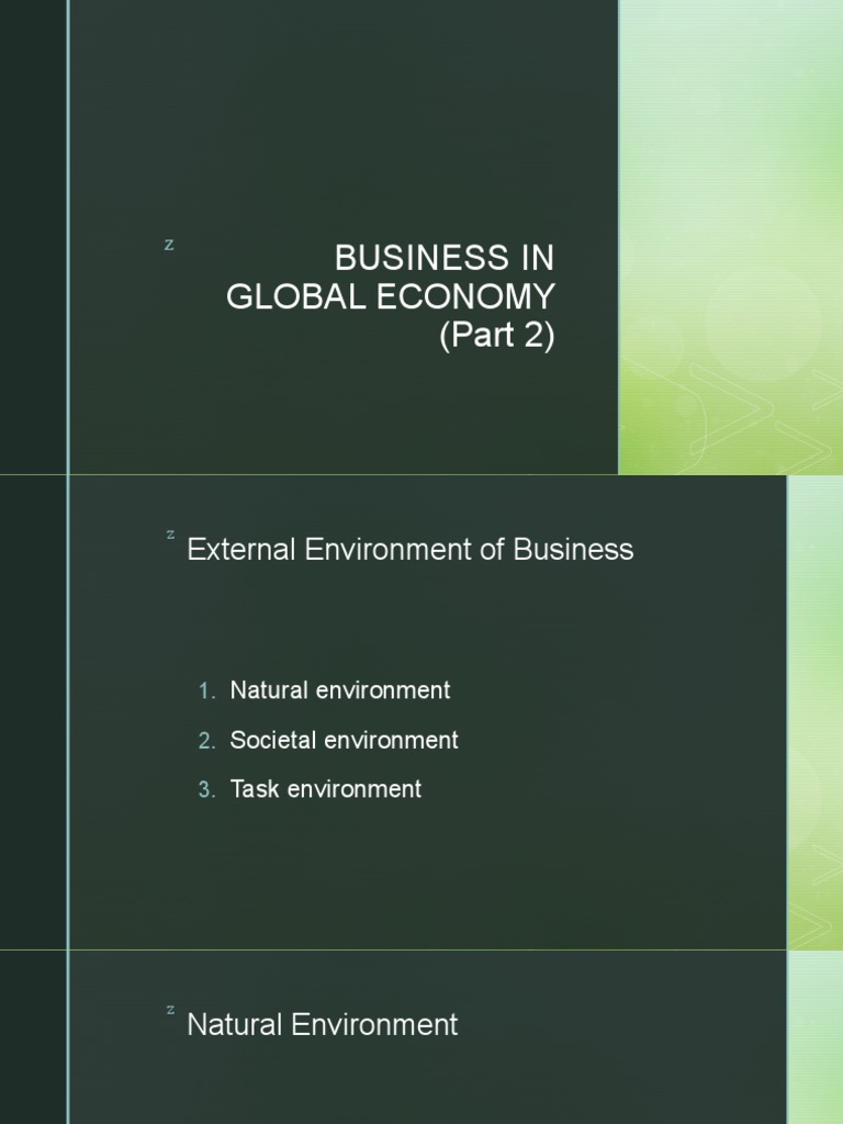 Business in Global Economy (Part 2) | PDF | Non Tariff Barriers To ...