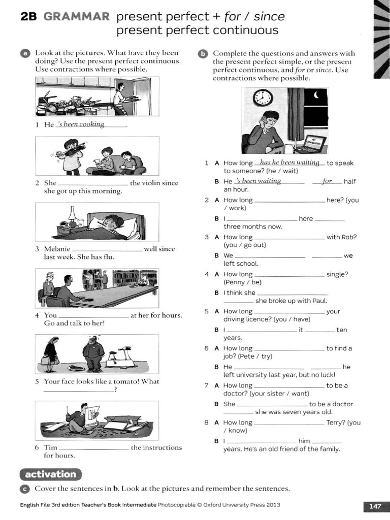 Present Perfect Simple Present Perfect Continuous Ex. 1 | PDF | Linguistics | Grammar
