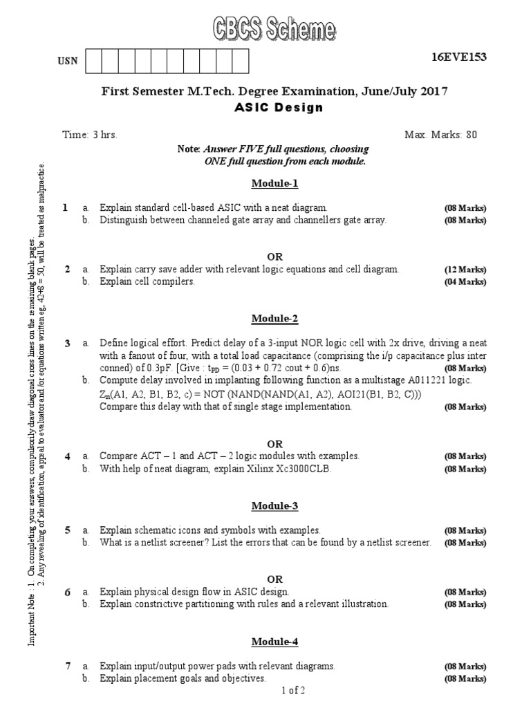 ONE Full Question From Each Module.: (08 Marks) (08 Marks) | PDF ...