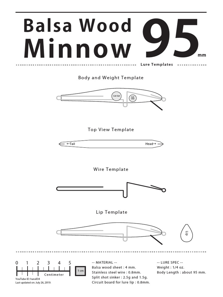 Balsa Minnow Lure Template PDF | PDF