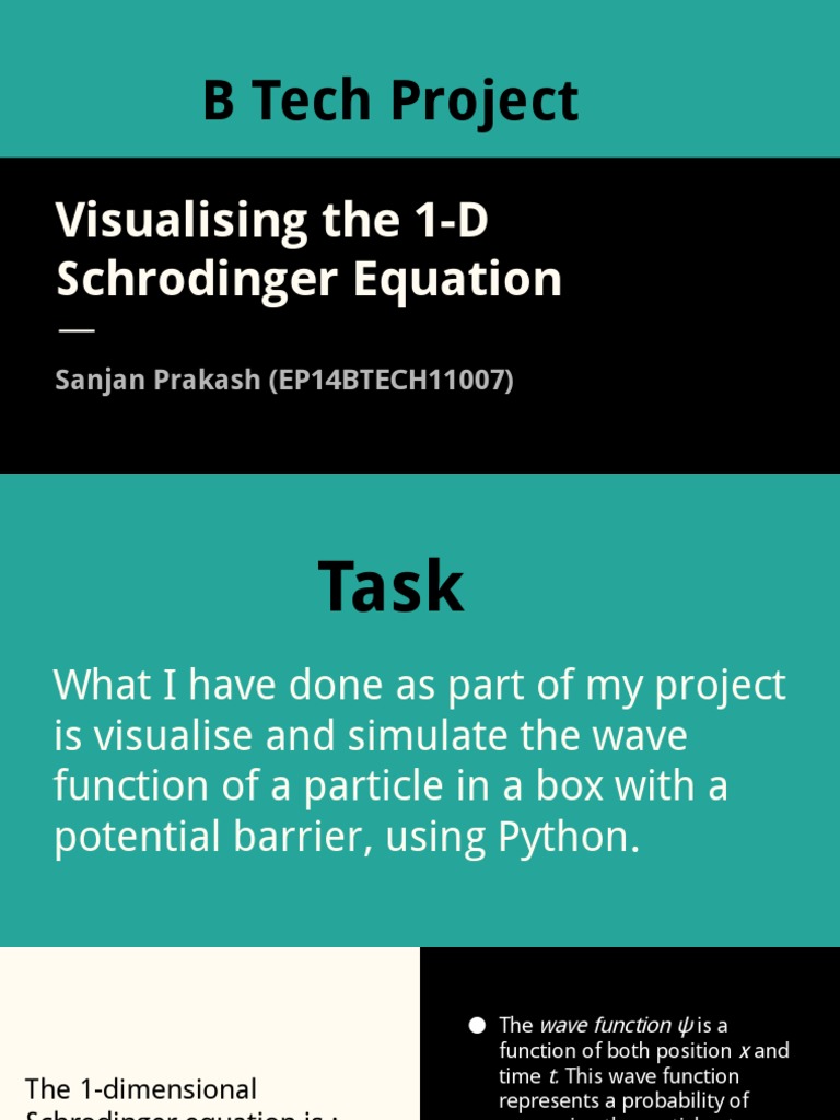 Visualizing 1D Schrödinger Equation in Python | PDF