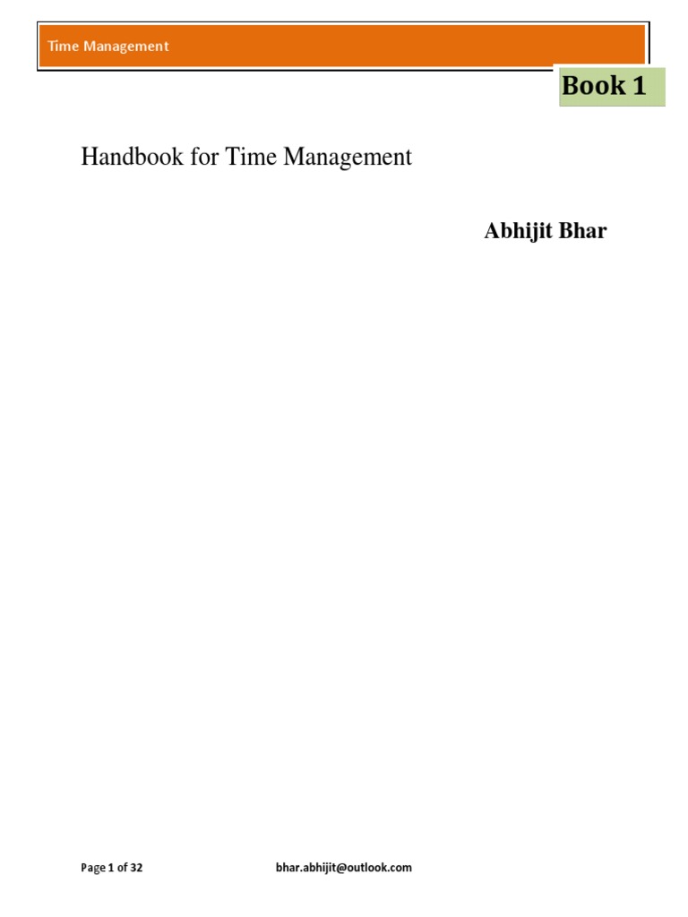 Handbook For Time Management | Download Free PDF | Time Management ...