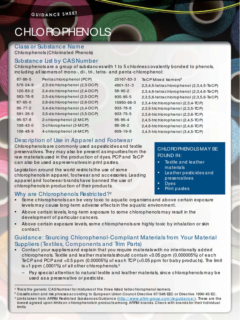 Chlorophenols | PDF | Chemical Substances | Occupational Safety And Health