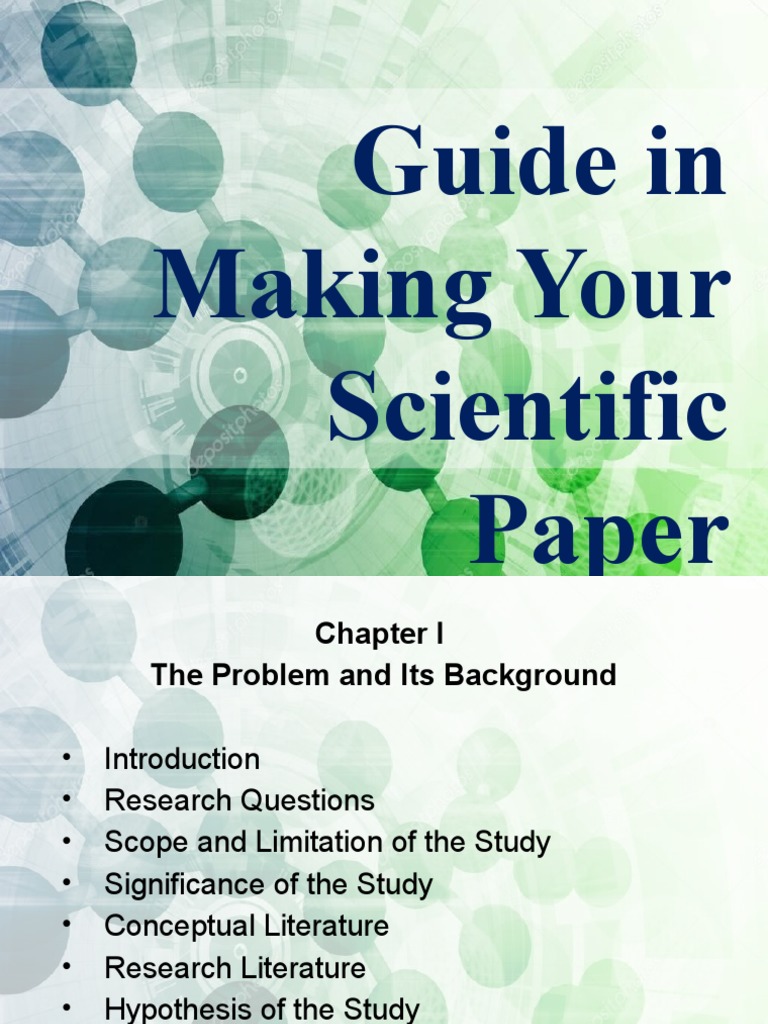 Guide in Making Your Scientific Paper | PDF | Sanitation | Statistics