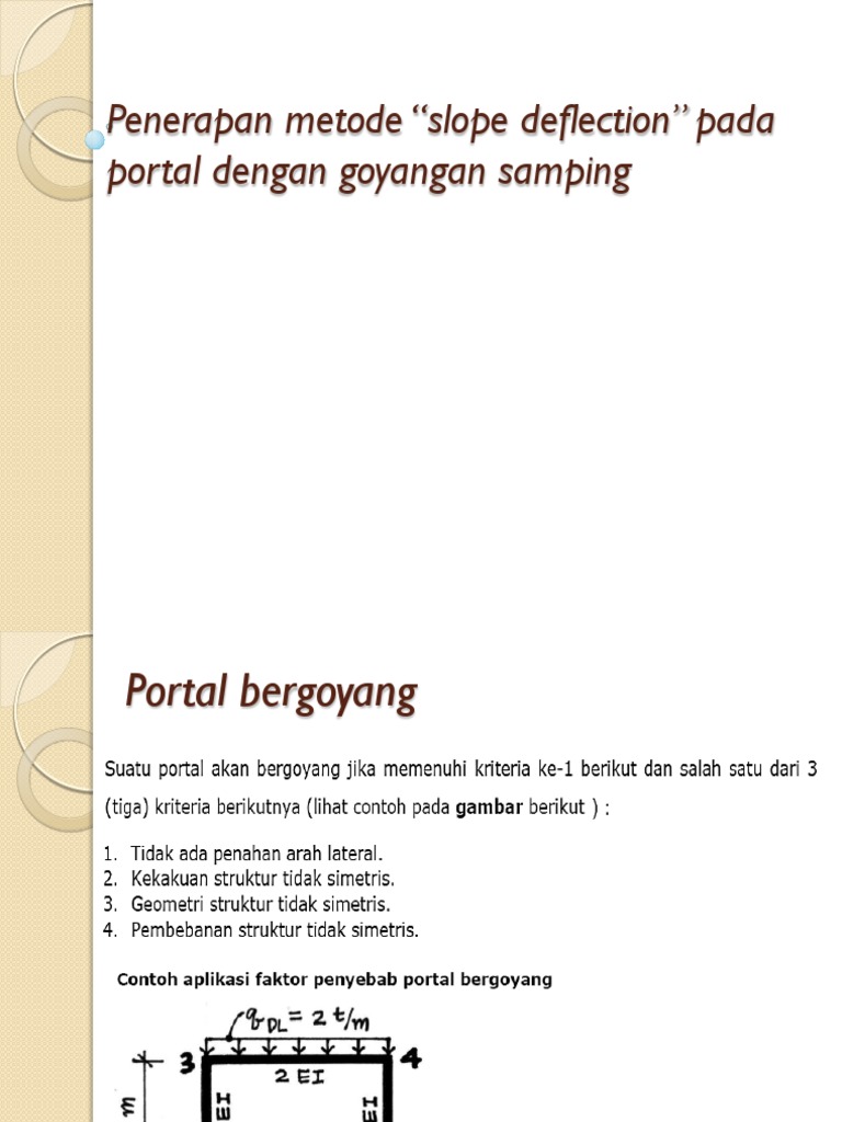 Kuliah 4 - Portal Bergoyang - Slope | PDF