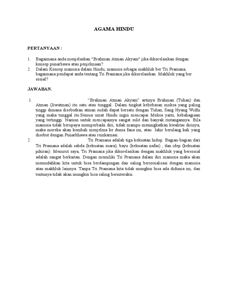 Tri Pramana dalam Konteks Agama Hindu | PDF | Agama & Spiritualitas