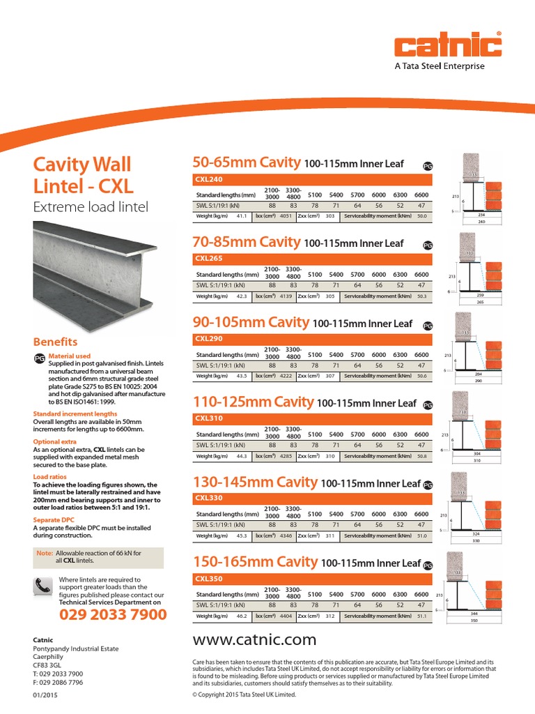 Lintel CXL - CCP0333 1 | PDF | Civil Engineering | Building Materials