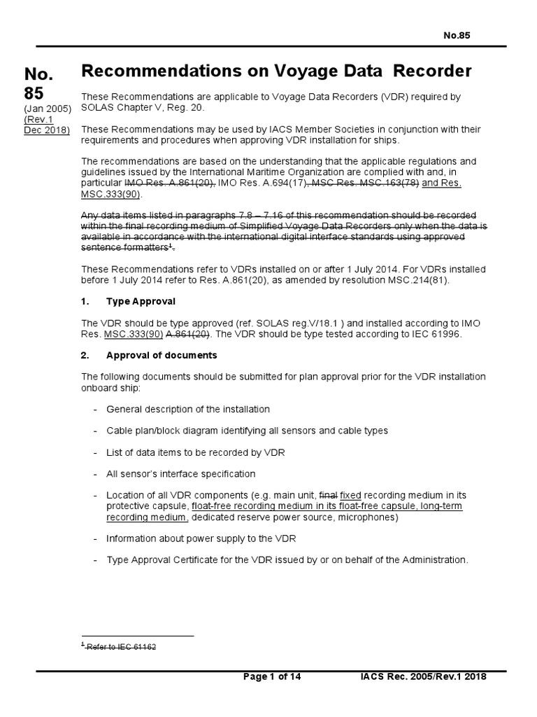 Rec 85 Rev1 Dec 2018 Ul | Download Free PDF | Radar | Navigation