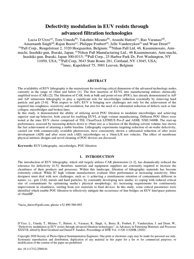 Defectivity Modulation | Download Free PDF | Photolithography | Wafer ...