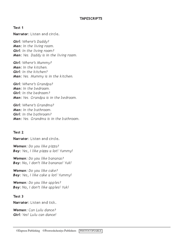 Spotlight 2 Tapescripts and Key | PDF | Language Arts & Discipline ...