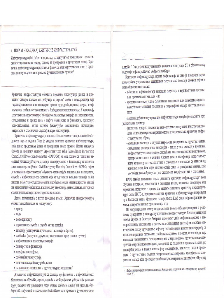 Skripta 2 1.deo Zastita Kriticne Infrastrukture PDF | PDF