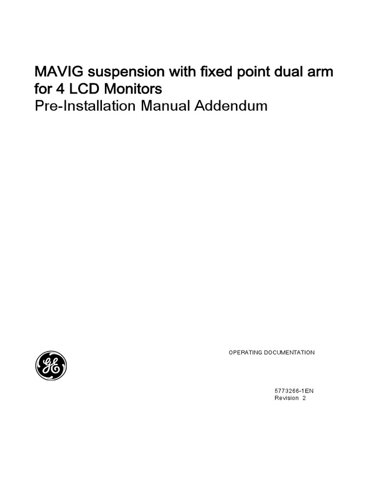 (2017.09) MAVIG Suspension With Fixed Point Dual Arm For 4 LCD Monitors ...