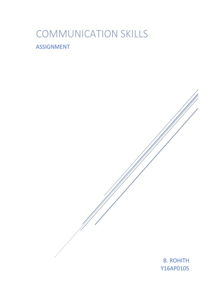 Communication Skills: Assignment | PDF