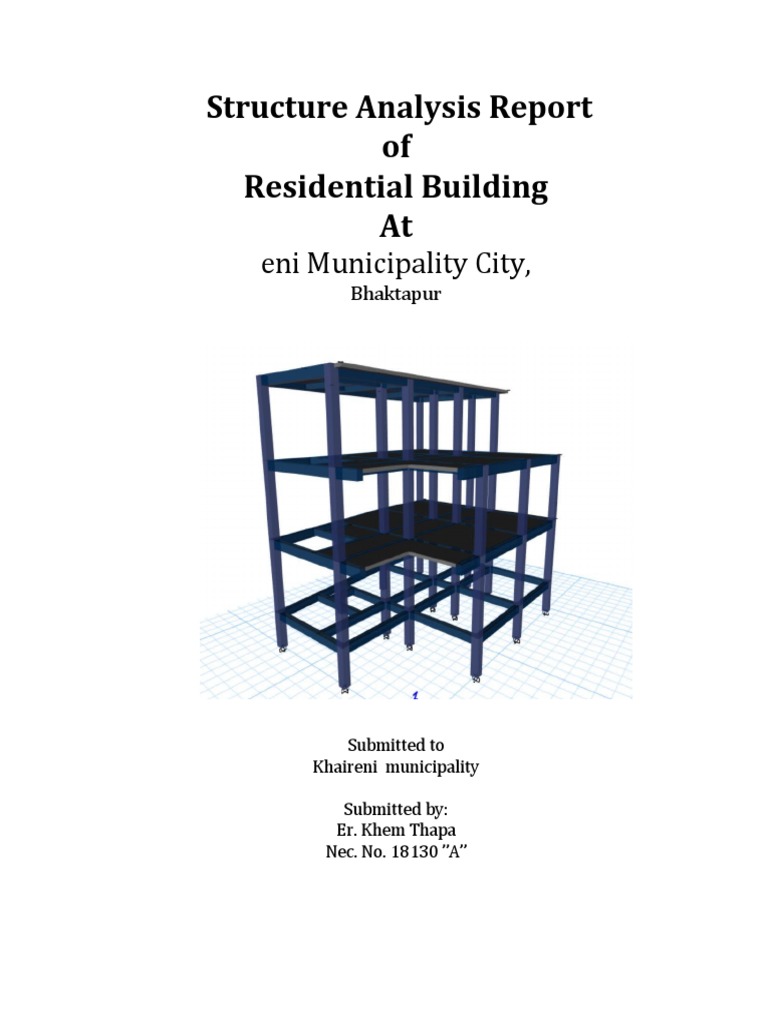 Structure Analysis Report of Residential Building At: Eni Municipality ...