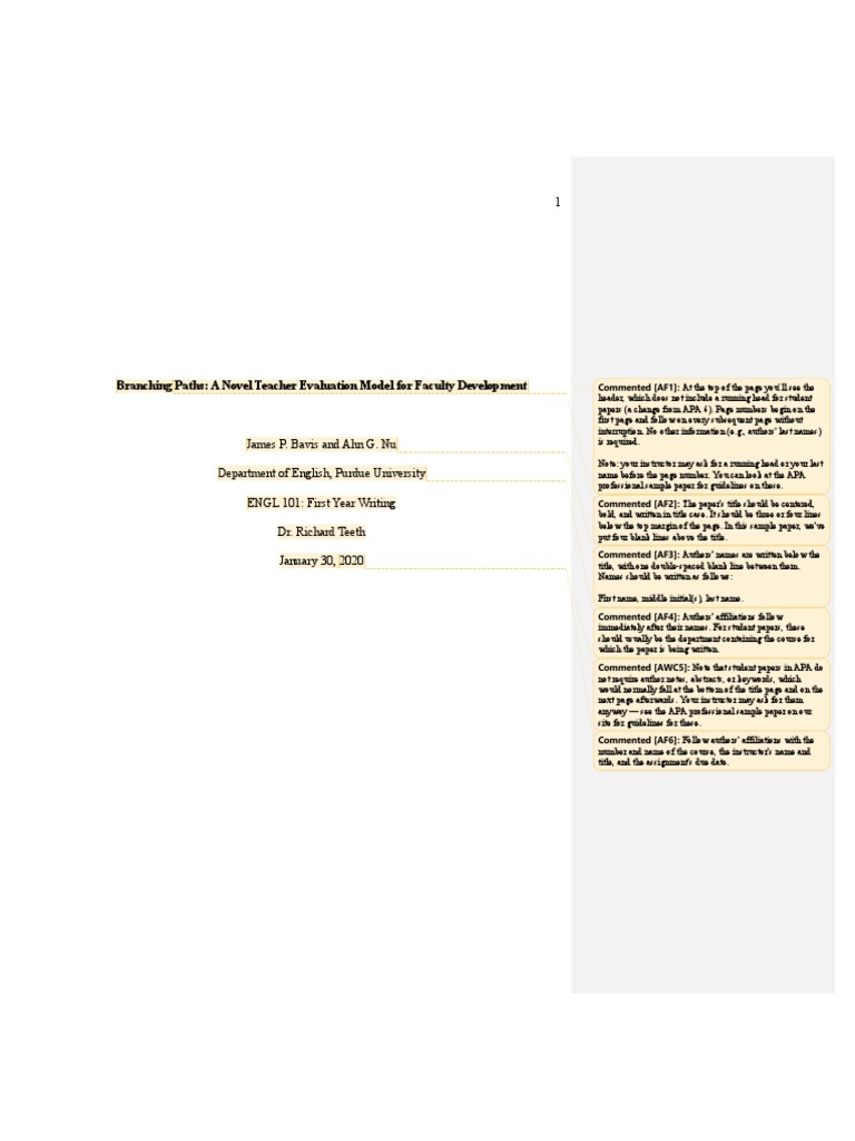 APA 7th Edition Student Paper Example | PDF | Educational Assessment ...