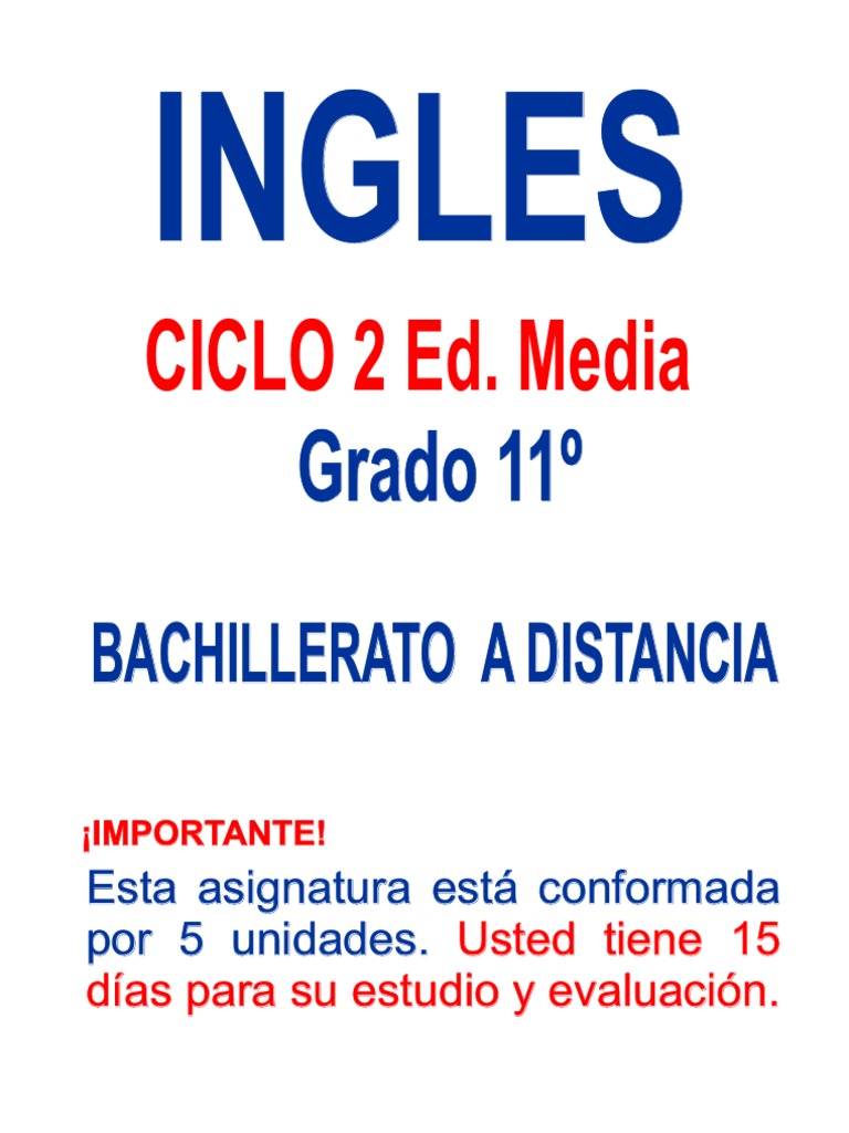 UNIDAD 1 Ingles | PDF | Verbo | Unidades Semánticas