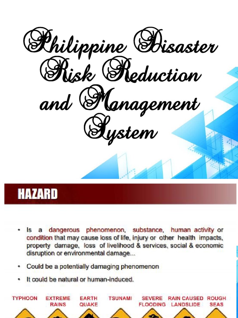 Philippine Disaster Risk Reduction and Management System | PDF ...