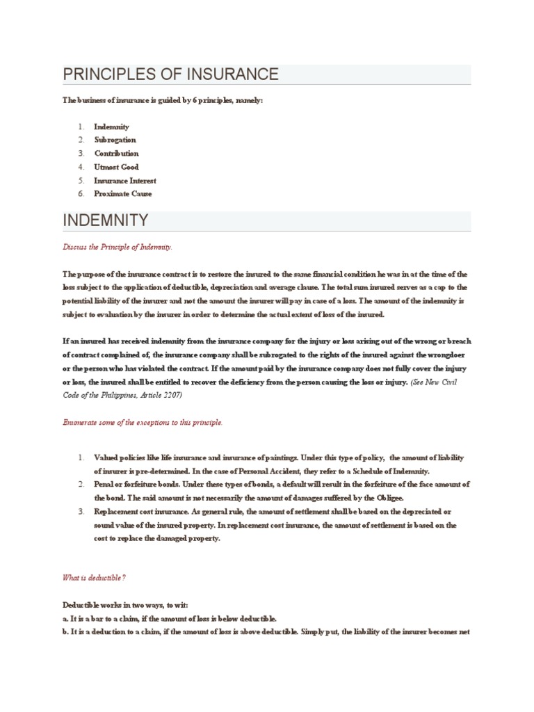 Principles of Insurance | PDF | Mortgage Law | Reinsurance