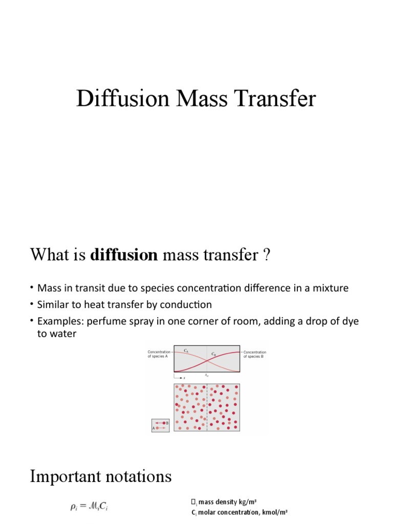Lecture 1 - Diffusion Mass Transfer | PDF | Diffusion | Thermal Conduction