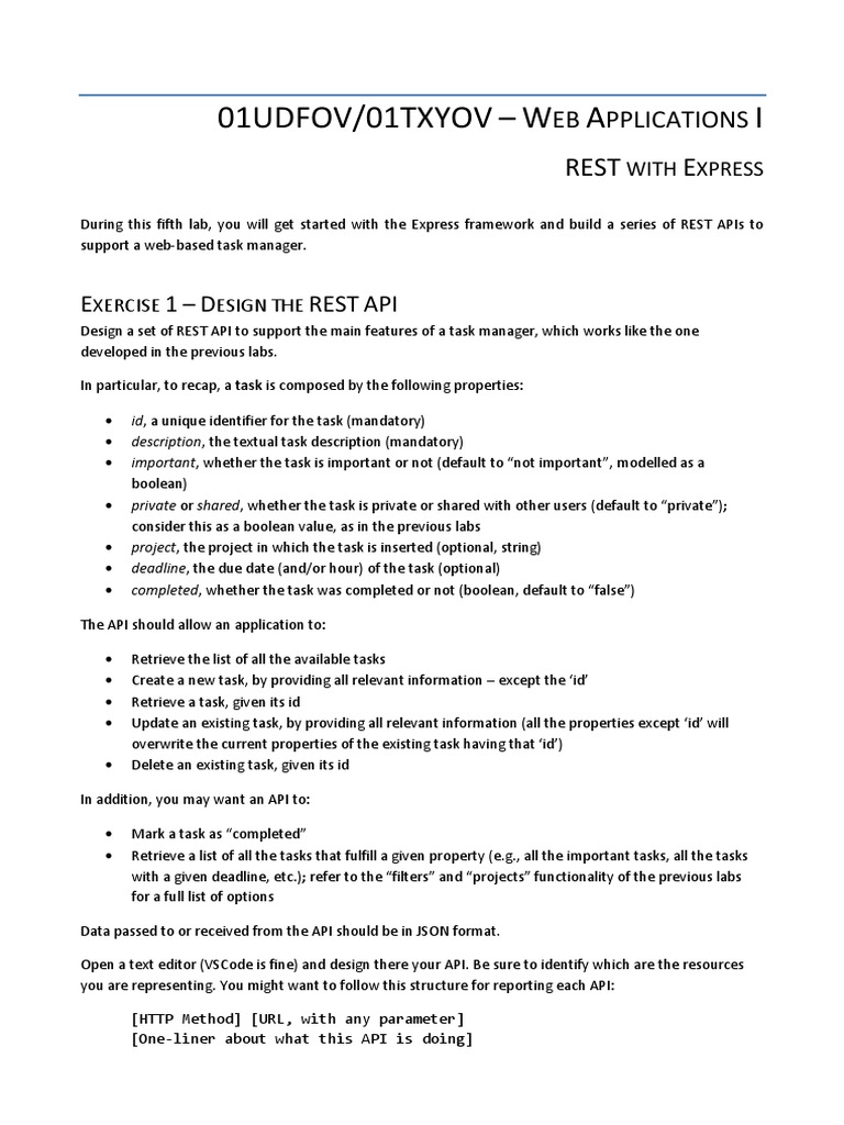 L05 Express PDF | PDF | Application Programming Interface | Representational State Transfer