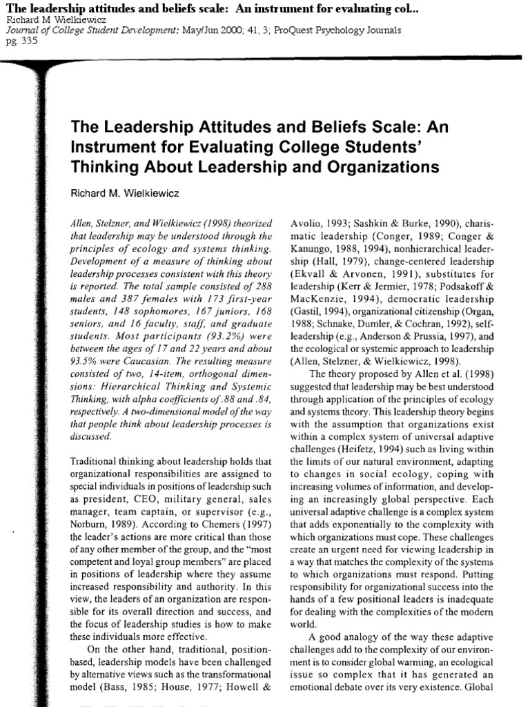 Leadership Journal | PDF