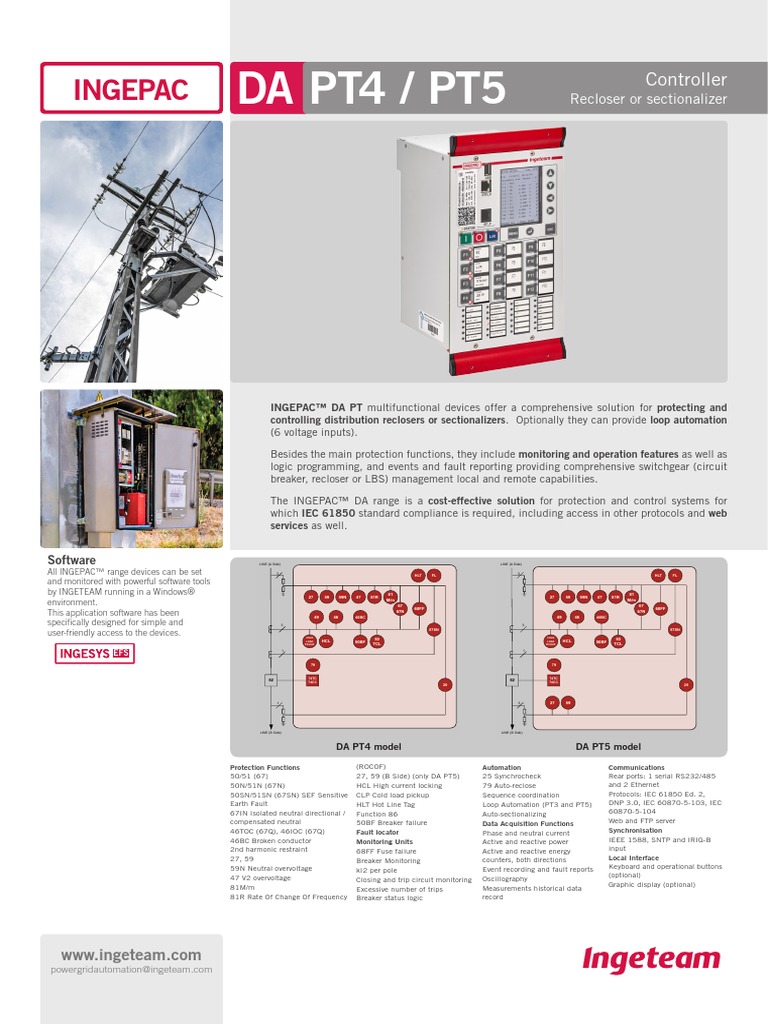 Ingepac Da pt4 pt5 Fy50iptt01 F | PDF | Transformer | Voltage