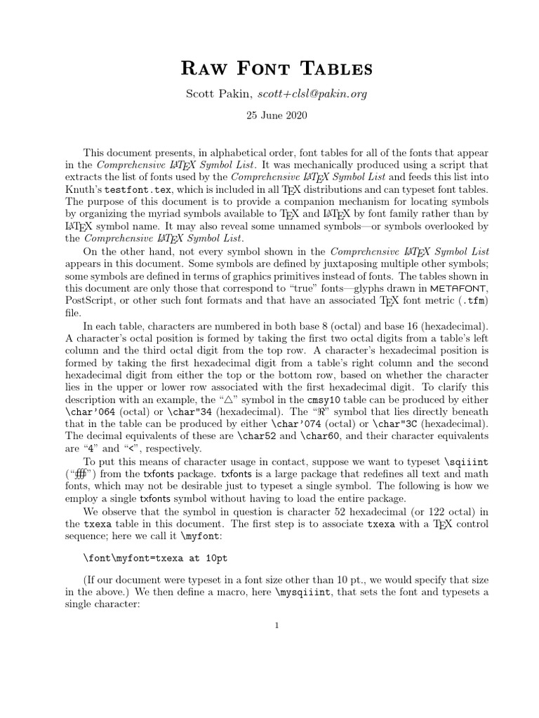 Rawtables A4 PDF | PDF | Te X | Graphic Design
