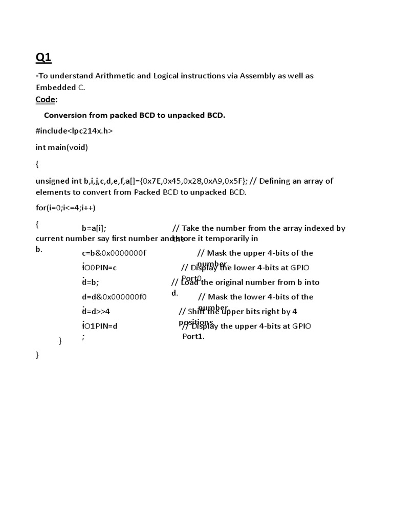 To Understand Arithmetic and Logical Instructions Via Assembly As Well As Code: Conversion From ...