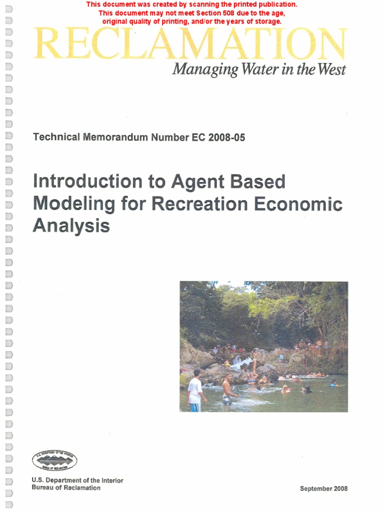 IntroToAgentBasedModelingForRecreatnEconomicAnalysis TM EC 2008-05-2008 | PDF | Agent Based ...