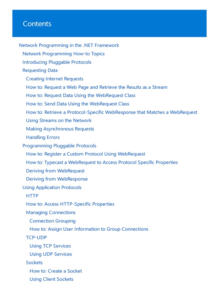 Network Programming in The .Net Framework PDF | PDF | Hypertext ...
