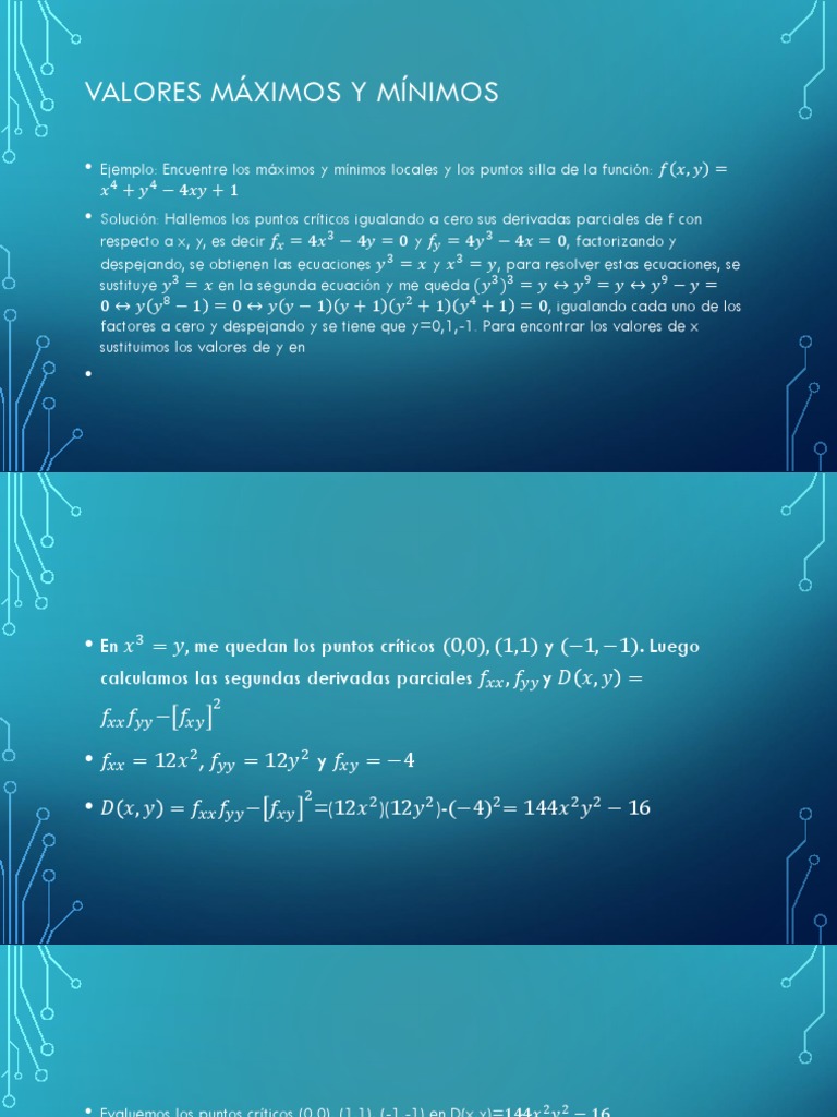 Valores Maximo y Minimo | PDF