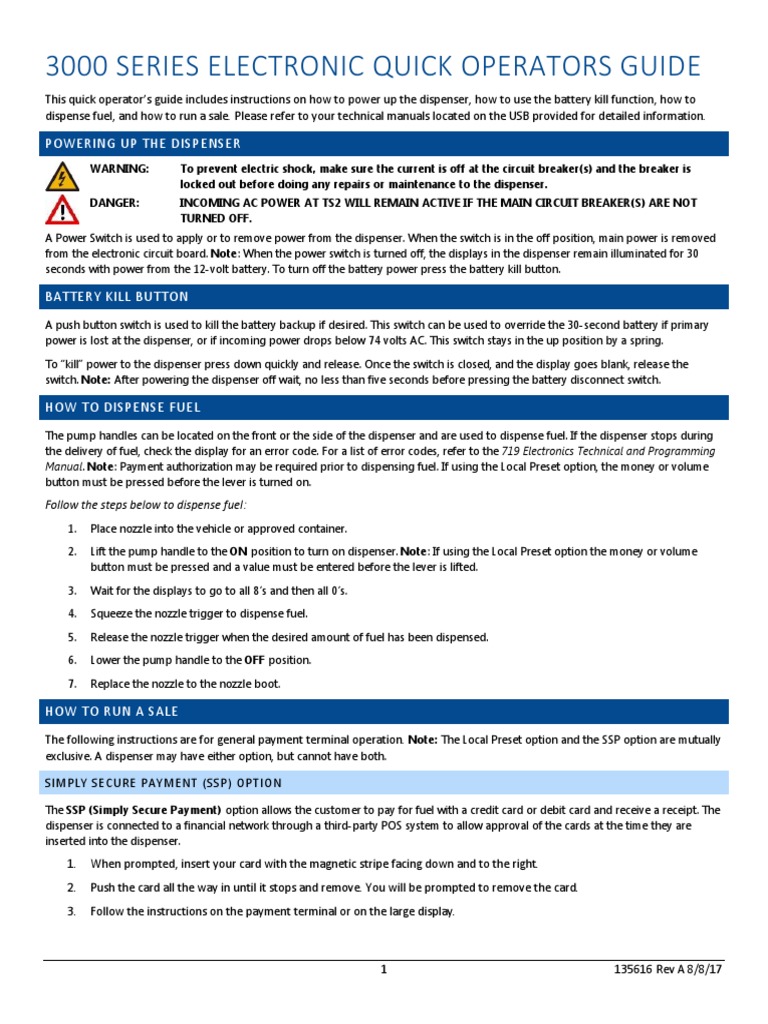 Man.-Operators Quick Guide 3K Rev A 08 08 17 PDF | Download Free PDF ...