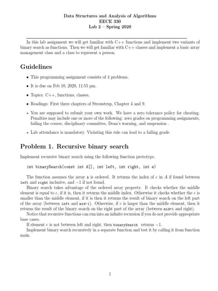 Lab2 PDF | Download Free PDF | Array Data Structure | Constructor (Object Oriented Programming)