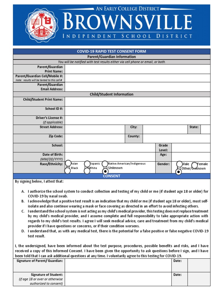 Consent Form English | PDF | Symptom | Diseases And Disorders