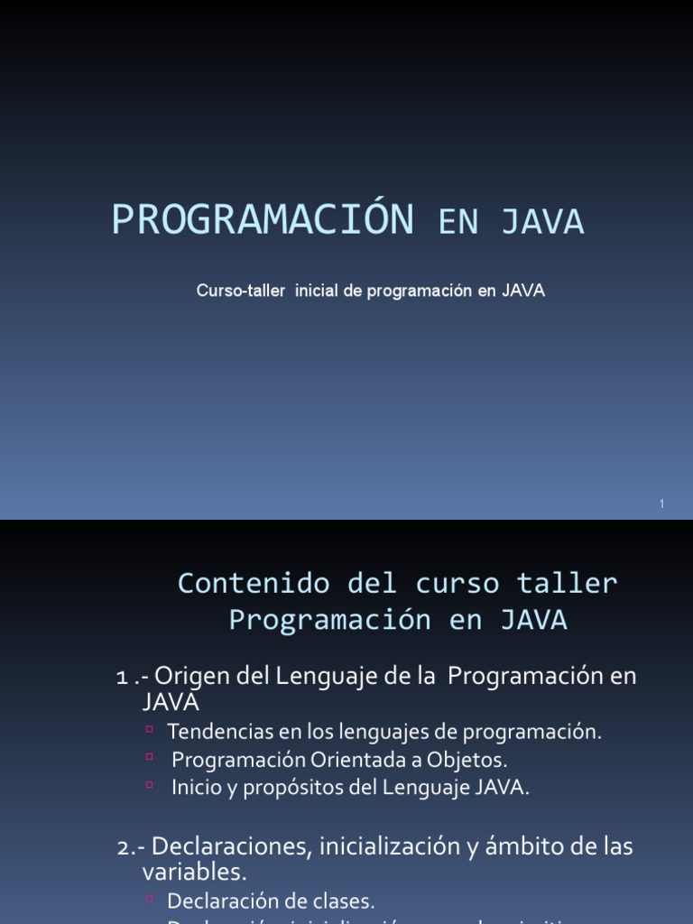 Tema 1 Origen Java1 | PDF | Java (lenguaje de programación) | Programación orientada a objetos