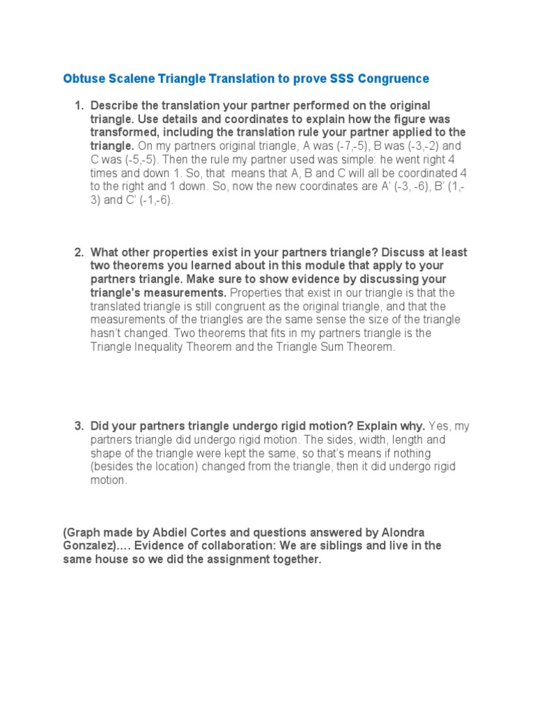 02.05 Transformations and Congruence Activity | PDF