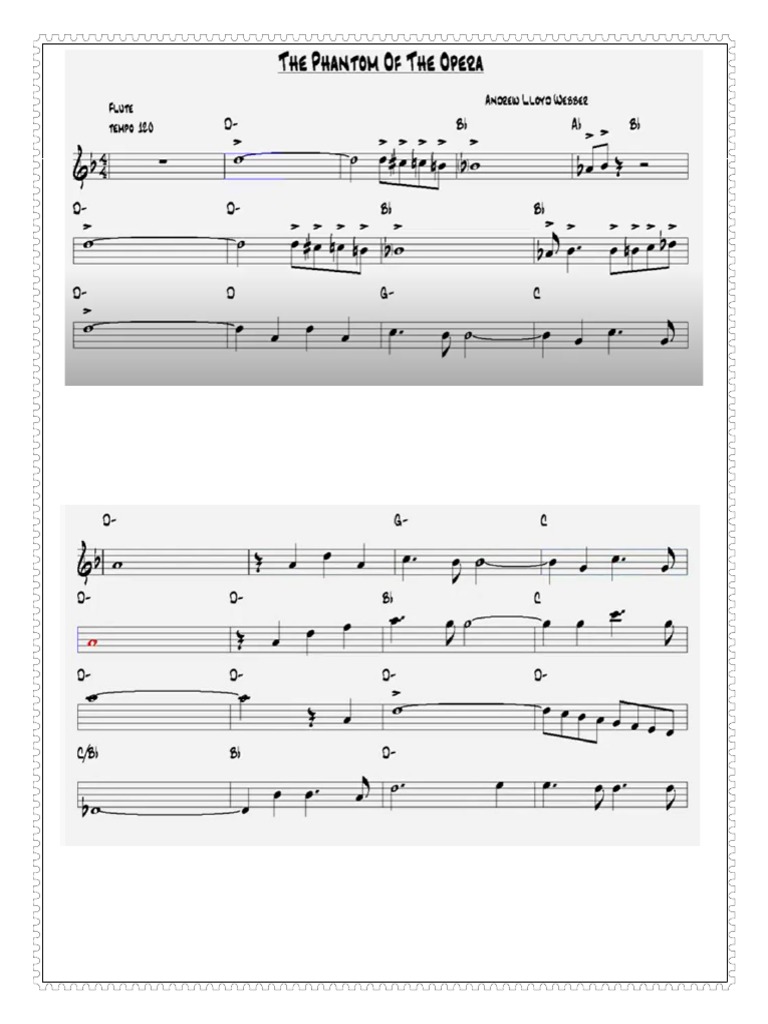 El Fantasma de La Opera Violin | PDF