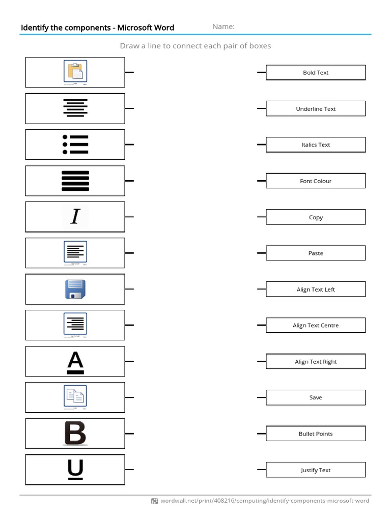 Identify The Components Microsoft Word | PDF