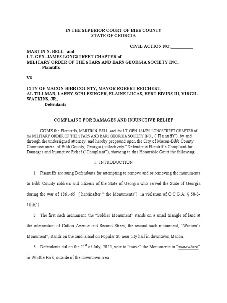 Complaint For Damages and Injunctive Relief 7.27.20 | PDF