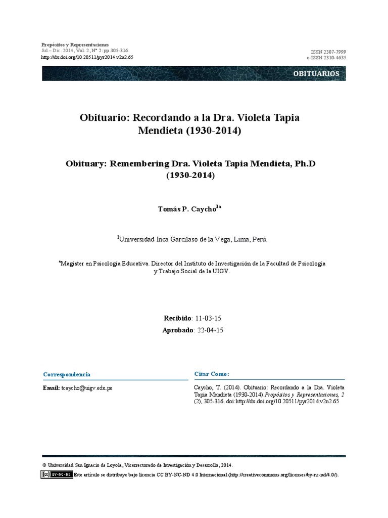 Violeta Tapia | PDF | Psicología Educacional | Sicología