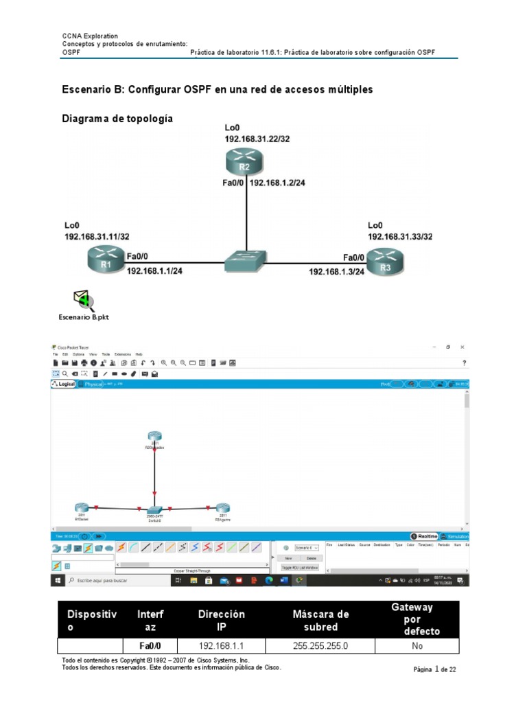 2 OSPF en Una Red de Accesos Múltiples | PDF | Enrutador (Computación) | Protocolos de internet