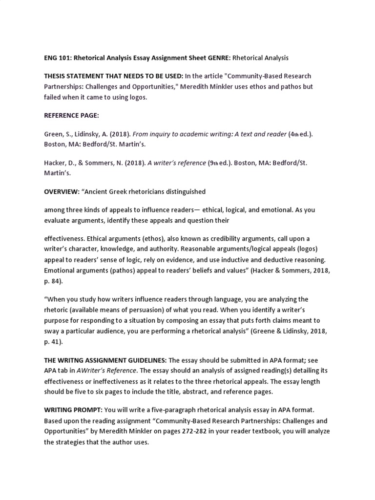 Fg84vhesqsdhpabssnum47igl3 - Rhetorical Analysis Essay Assignment Sheet ...