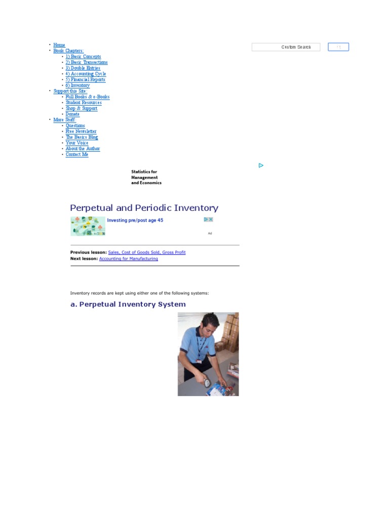 Periodic & Perpetual Inventory System | PDF | Cost Of Goods Sold ...
