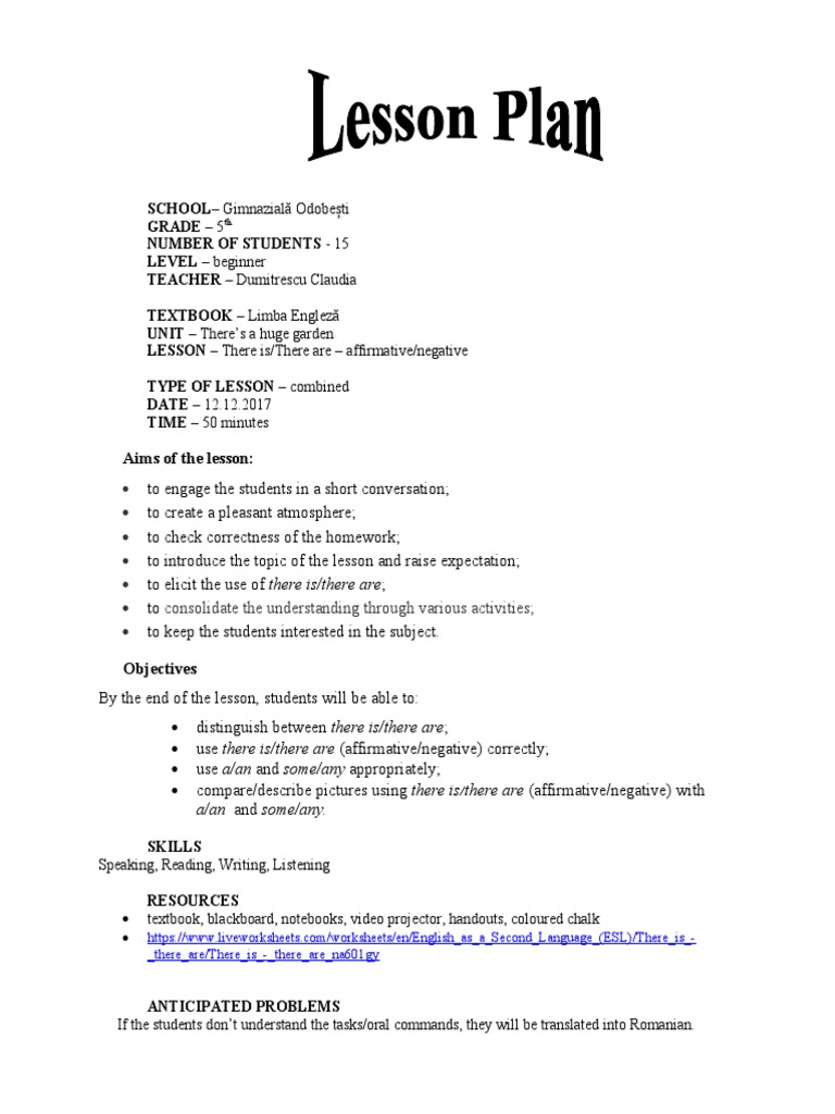 Lesson Plan 5th Grade | Download Free PDF | Semiotics | Teaching