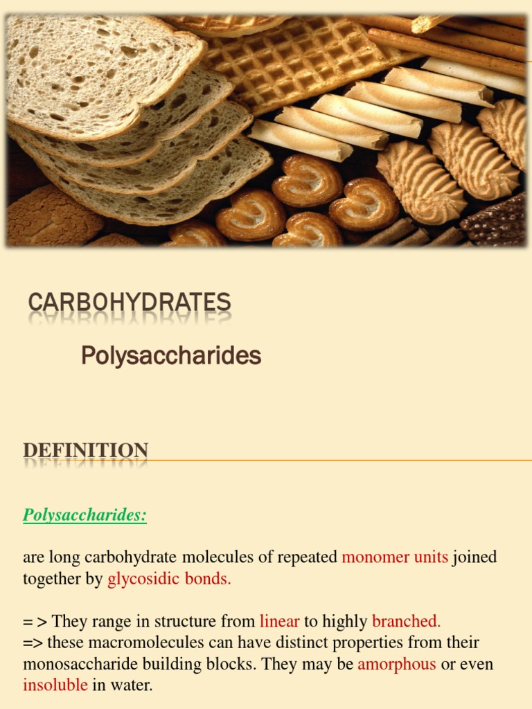 Polysaccharides: Definition and Examples | PDF | Polysaccharide ...