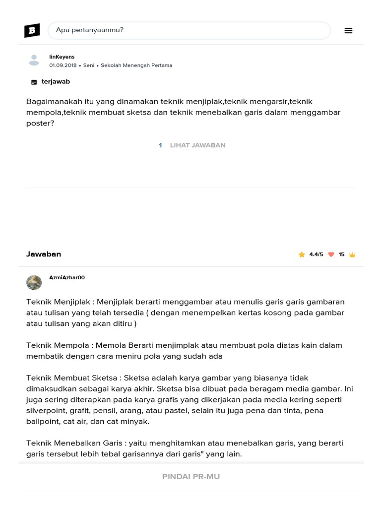 Bagaimanakah Itu Yang Dinamakan Teknik Menjiplak, Teknik Mengarsir, Teknik Mempola, Teknik ...