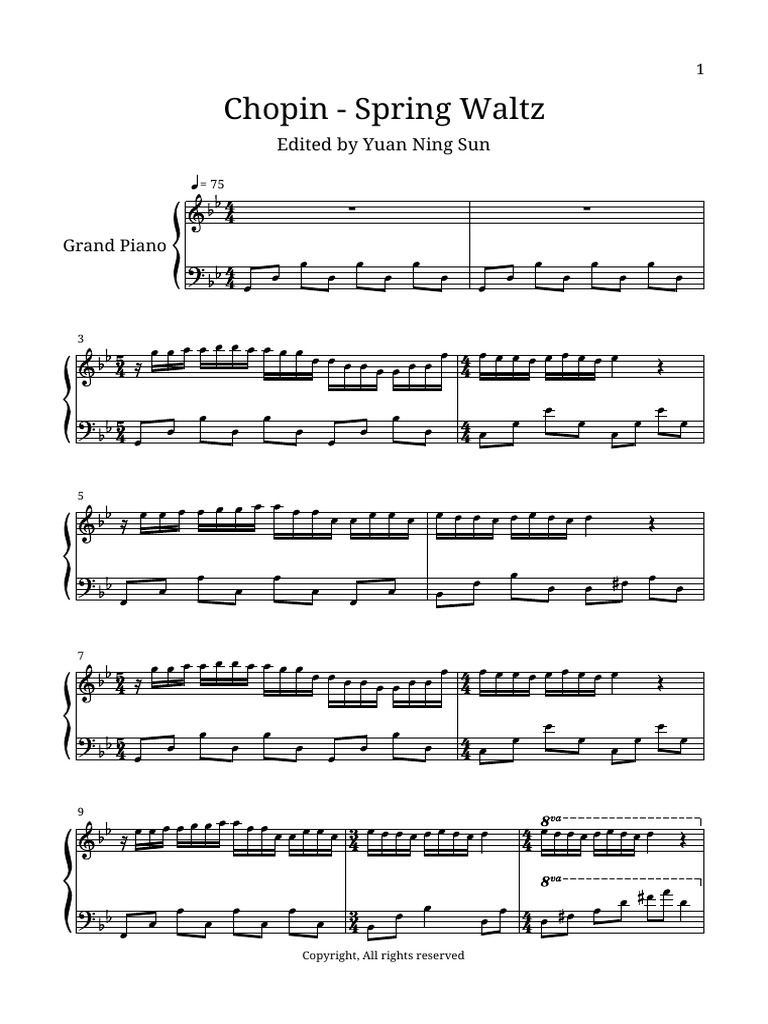 Chopin Spring Waltz PDF | PDF