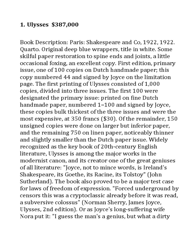 Ulysses $387,000 | PDF