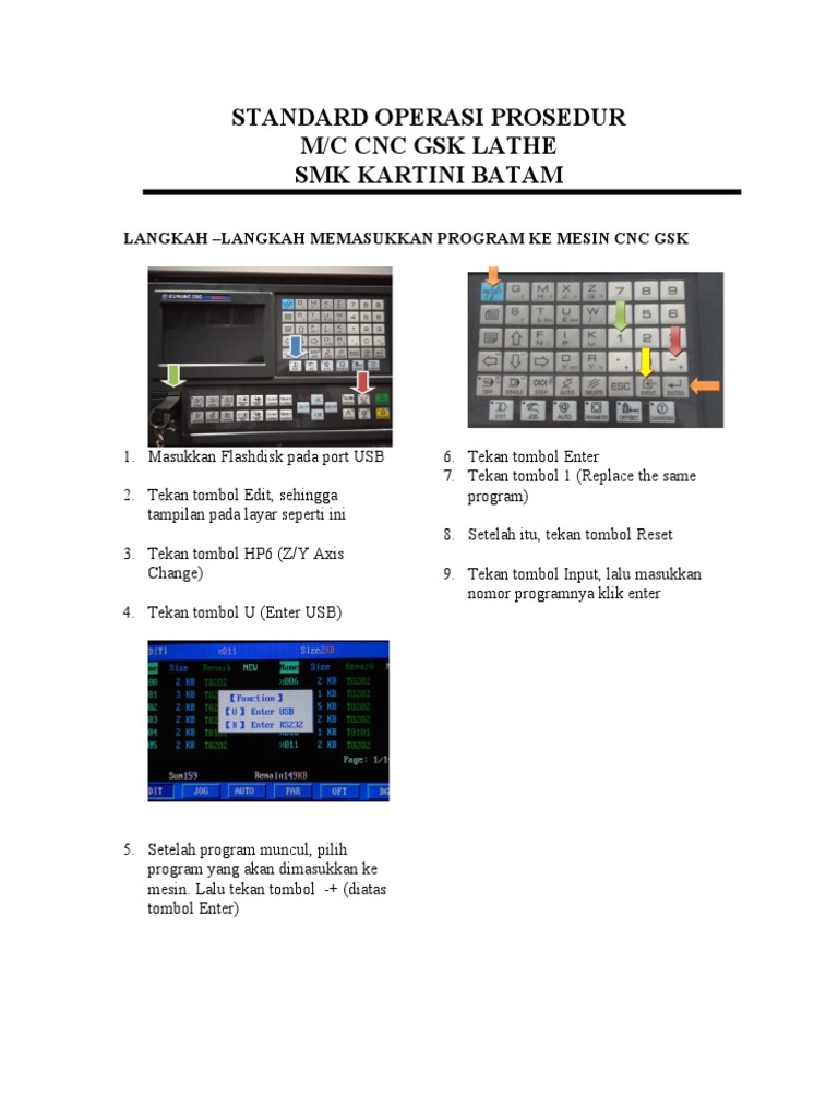 Cara Input Program CNC | PDF