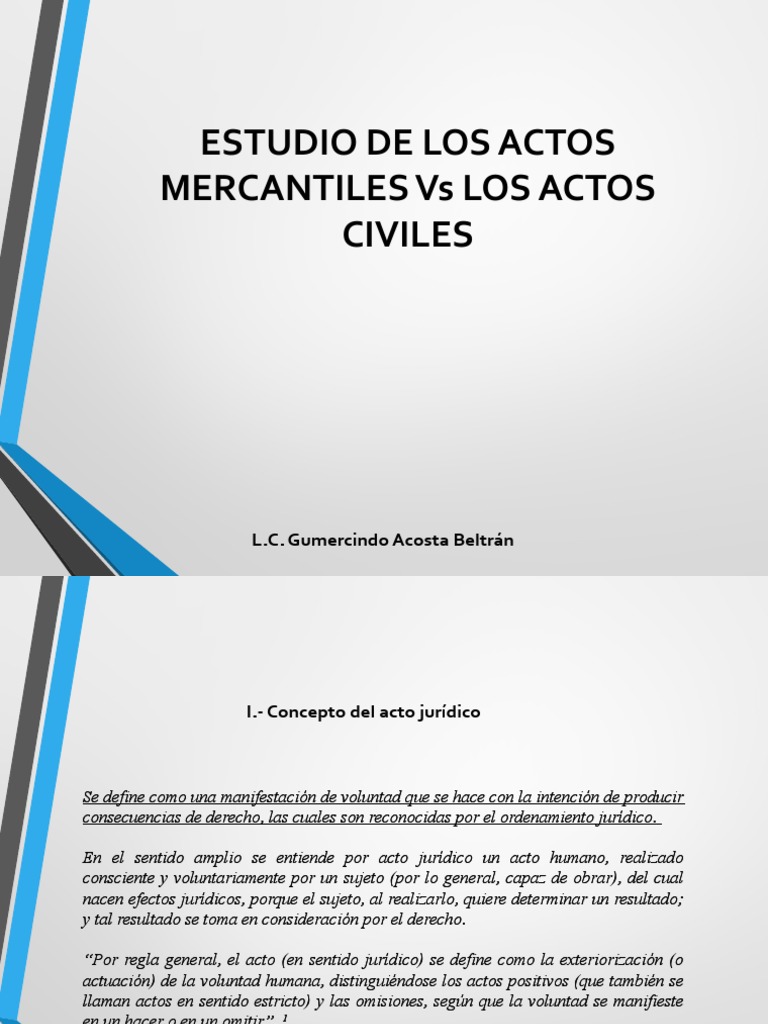 Actos Civiles y Mercantiles | PDF | Comercio | Sociedad de ...